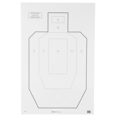 Action Target Official USPSA/IPSC Practice Target White/Black 23x35 100 ...