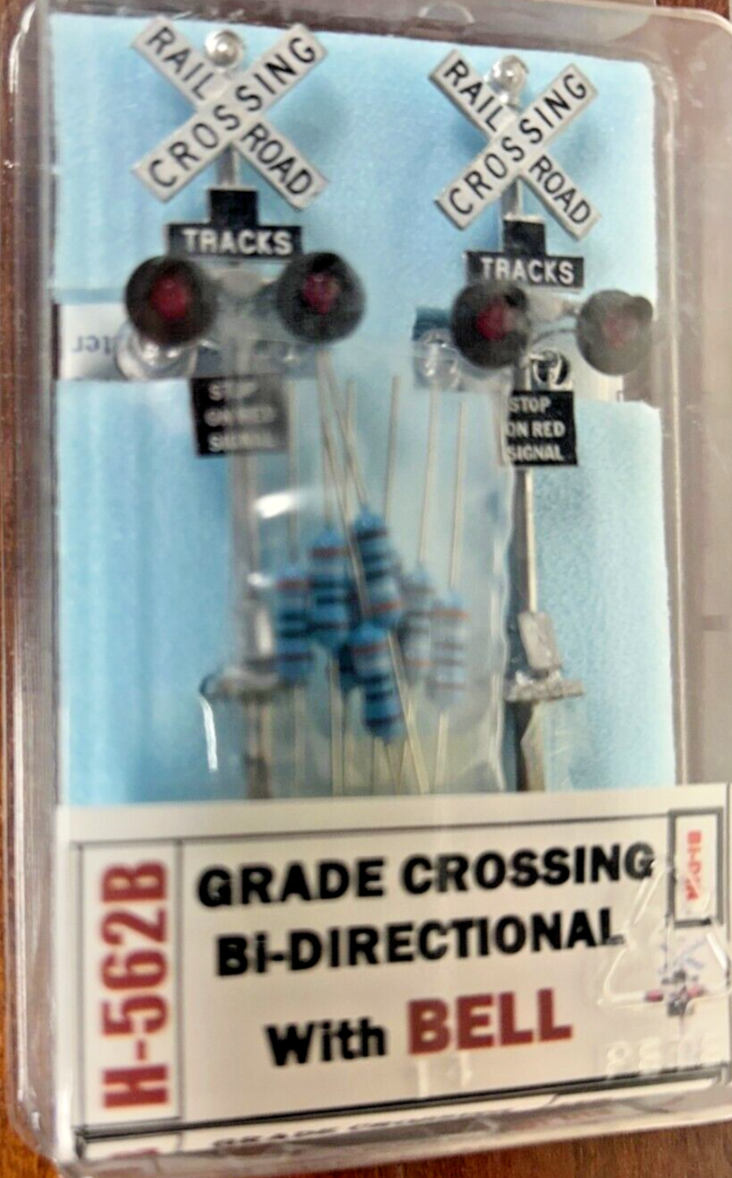 GRADE CROSSING SIGNAL BI-DIRECTIONAL - DOUBLE HEADED w/LED LIGHTS BELL ...