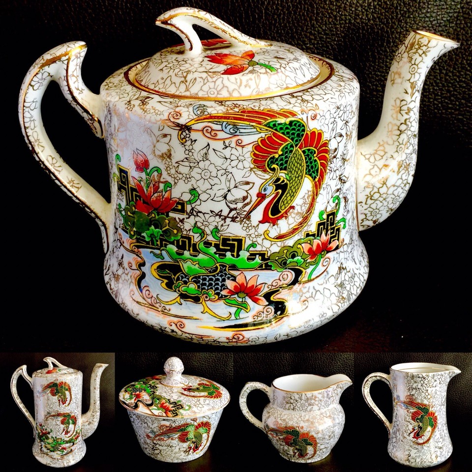 Rare Antique Art Deco Thomas Forester & Son English Pottery Phoenix ...