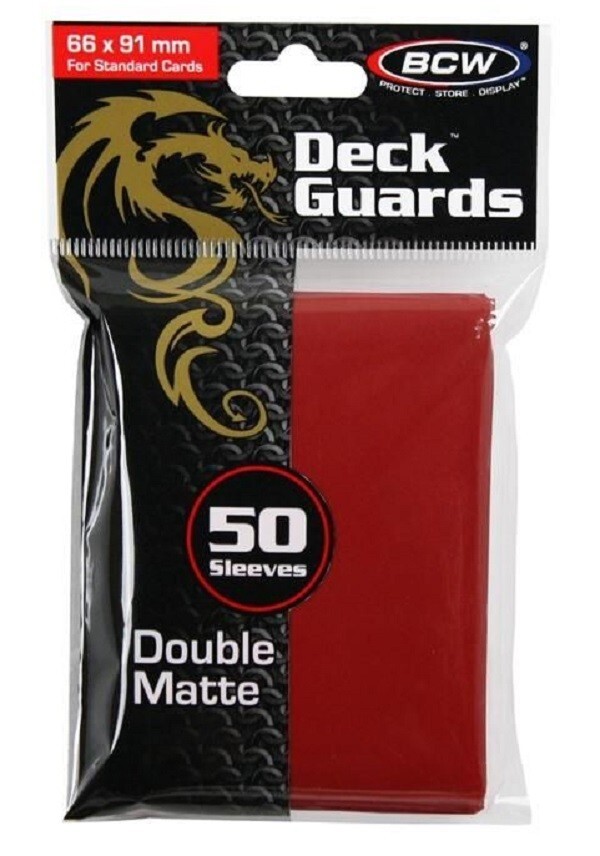 BCW RED Deck Guards Matte Sleeves Protector Gaming Cards PVC/Acid Free ...