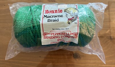 Pepperell Bonnie Macrame Braid Cord 6 mm 100 Yards Kelley Green, Fun ...