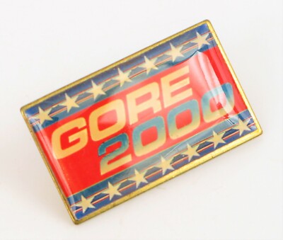 VTG UNITED STATES POLITICAL PIN GOLD TONE AL GORE 2000 PRESIDENTIAL ...