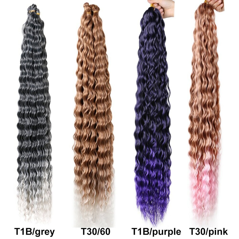 32 Inch Synthetic Deep Wave Hair Crochet Braids Wave Braiding Hair ...
