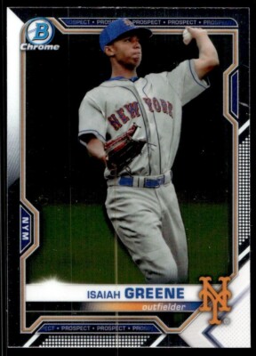 2021 Bowman Chrome Prospects Isaiah Greene G941 New York Mets #BCP-62 ...