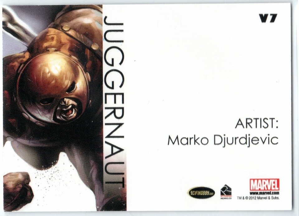 MARVEL 2012 MARVEL GREATEST HEROES V7 VILLAINS INSERT CARD JUGGERNAUT ...