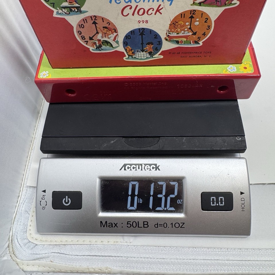 Fisher Price 2009 Music Box Teaching Clock Mattel Retro Toy Works EUC ...