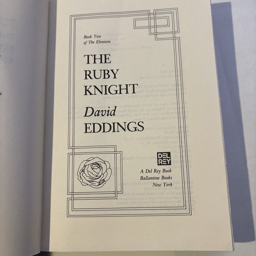Elenium Set Of 2 The Sapphire Rose & The Ruby Knight Books 2 &3 By ...