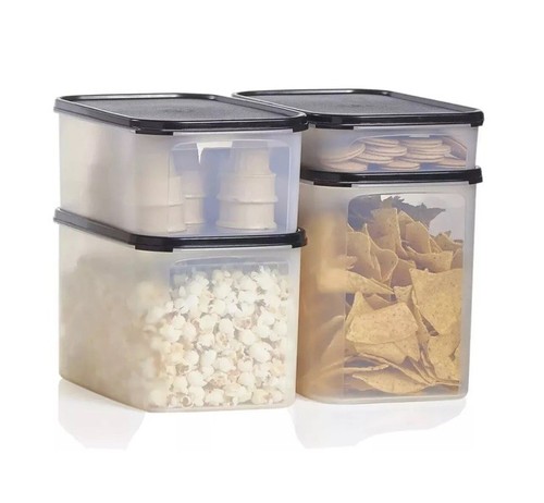 NEW Tupperware signature line modular mate storage set of 8 sheer with ...