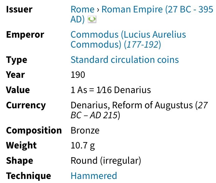 Genuine Ancient Roman Coin 177-192AD Emperor Commodus As Libertas | eBay