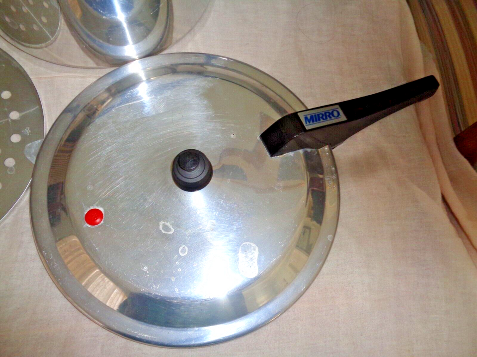 Vintage Aluminum Mirro 6 Qt Pressure Cooker Model M-0536-11 with Rack ...