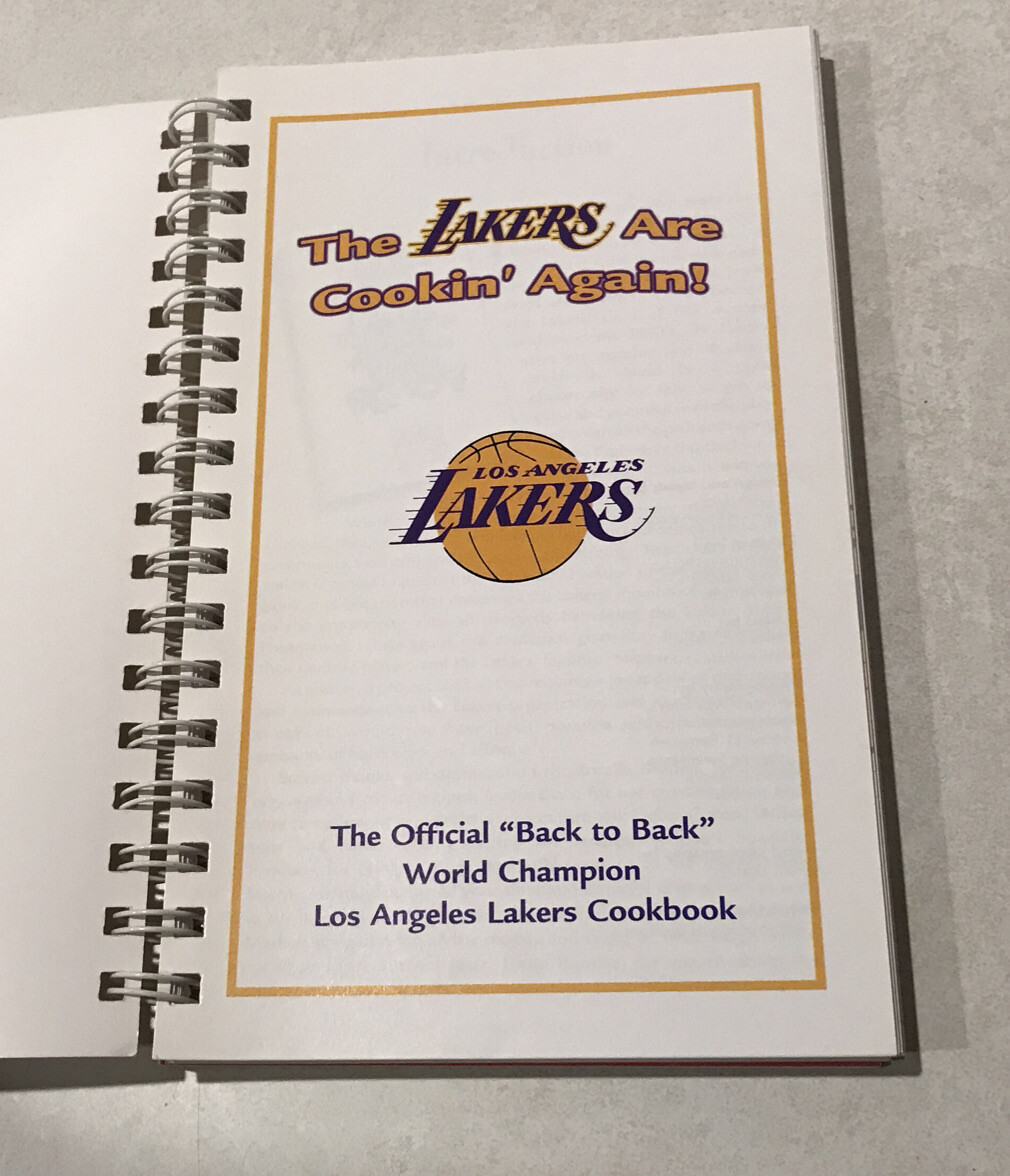 2001 THE LAKERS ARE COOKIN' AGAIN! NBA Basketball Cookbook, Kobe , Shaq ...