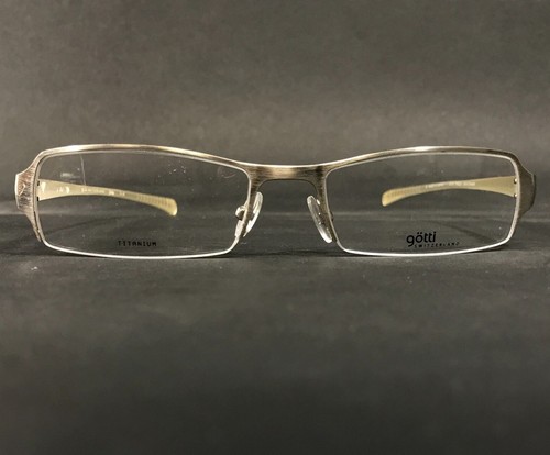 Gotti FRISCO Eyeglasses Frames Clear Silver Rectangular Full Rim 53-18 ...