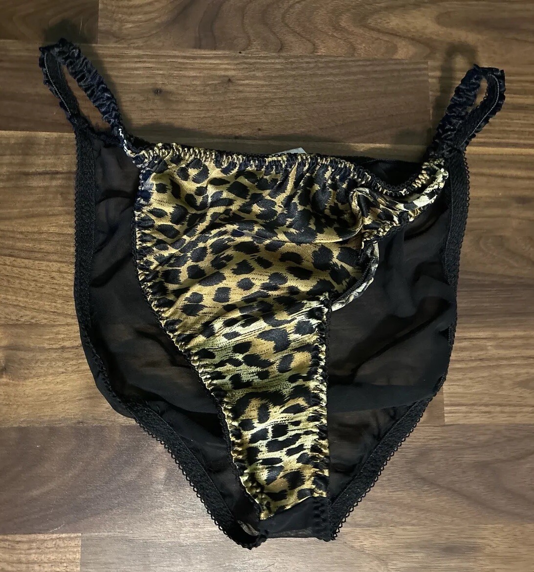 Vintage Second Skin String Shiny Bikini Panties Sz L … - Gem