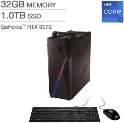 ASUS ROG Strix G15CF Gaming Desktop i7-12700 32GB 1TB SSD RTX 3070 Win ...