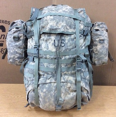 DAMAGED ARMY MOLLE II RUCKSAC PACK ASSEMBLED ACU DIGITAL -DRMO- MISSING ...