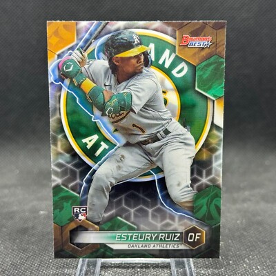 Esteury Ruiz 2023 Bowman's Best Refractor Rookie Oakland Athletics #14 ...