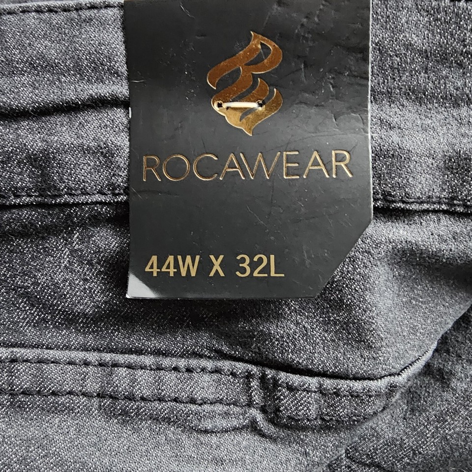 ROCAWEAR STRETCH FADED GREY/Black JEANS SZ: 44 X 32 NWT | eBay