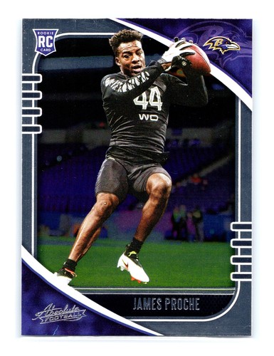 2020 Panini Absolute Football #148 James Proche Rookie RC Baltimore ...