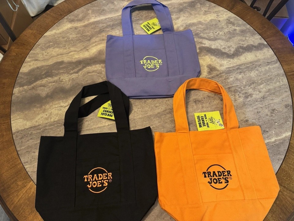 Trader Joe’s 3 Halloween Mini Tote Bags - Trick Or Treat Bags BRAND NEW ...