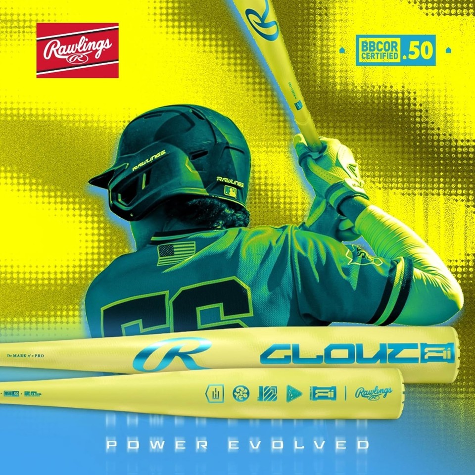 Rawlings | 2026 | Clout AI Baseball Bat | BBCOR | -3 Drop | 2 5/8 ...