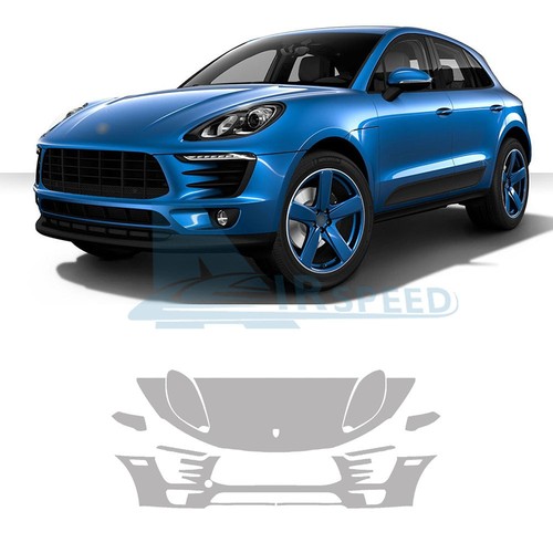 For Porsche Macan 14-18 Front Bumper Half Hood Precut Paint Protection ...