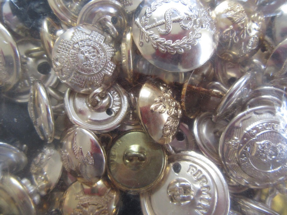 British Military Buttons. Mostly modern, Guards, Lancers, Marines etc ...