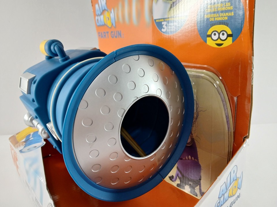 Despicable Me AIR CANNON Life-Size Fart Gun Kids Toy + 3 Evil Minion ...
