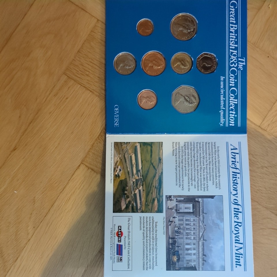 The Great British 1983 Coin Collection In Uncirculated Quality Martini ...