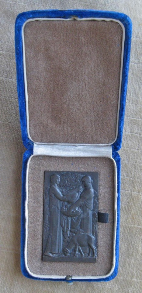 Art Deco bronze medal EXCHANGE by Marcel Renard, 42 mm X 7 0mm ...