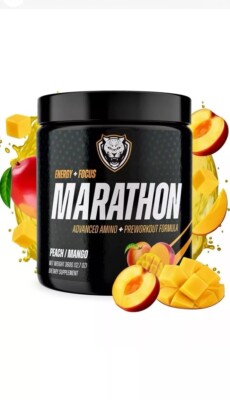 6AM Run Marathon Pre Workout Powder for Running Amino Energy Peach ...