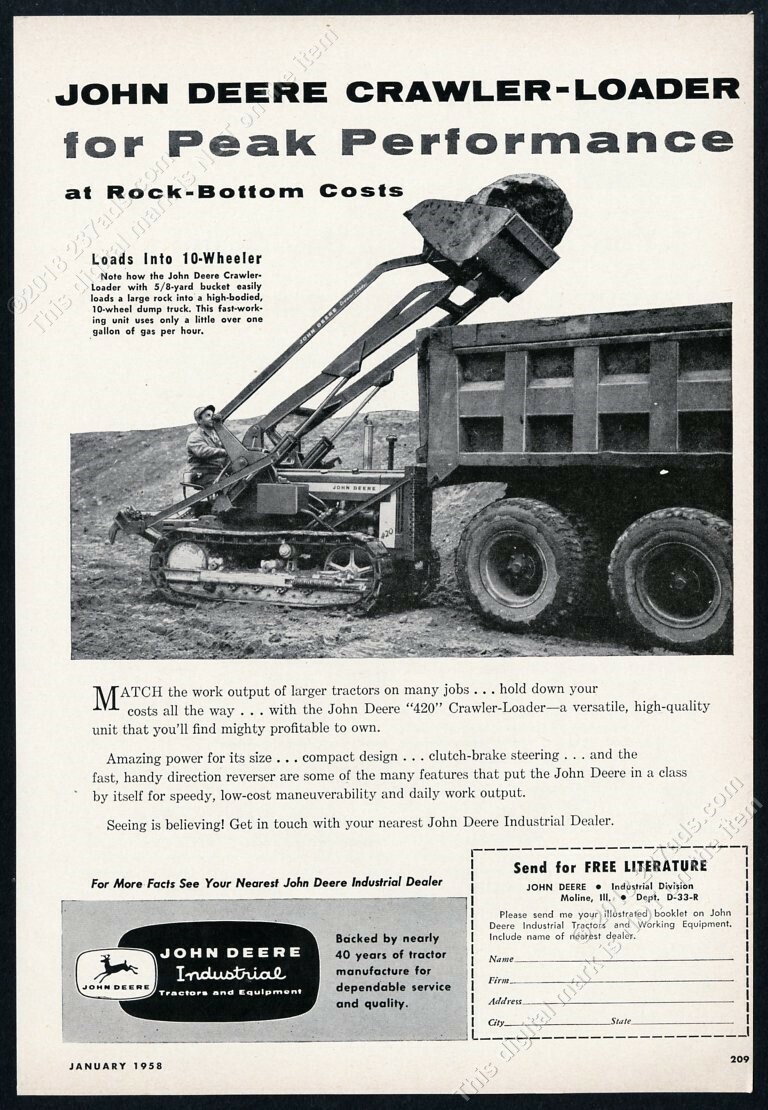 John Deere 420 Loader