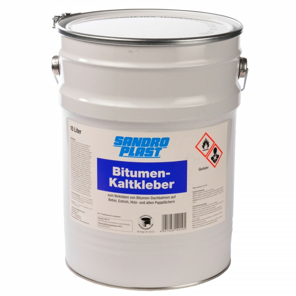 GP.4,70€/L) 10 L Bitumen Kaltkleber Bitumenkleber Kleber Dach ...