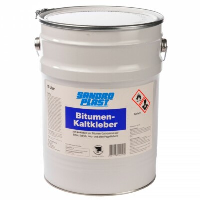 GP.4,70€/L) 10 L Bitumen Kaltkleber Bitumenkleber Kleber Dach ...