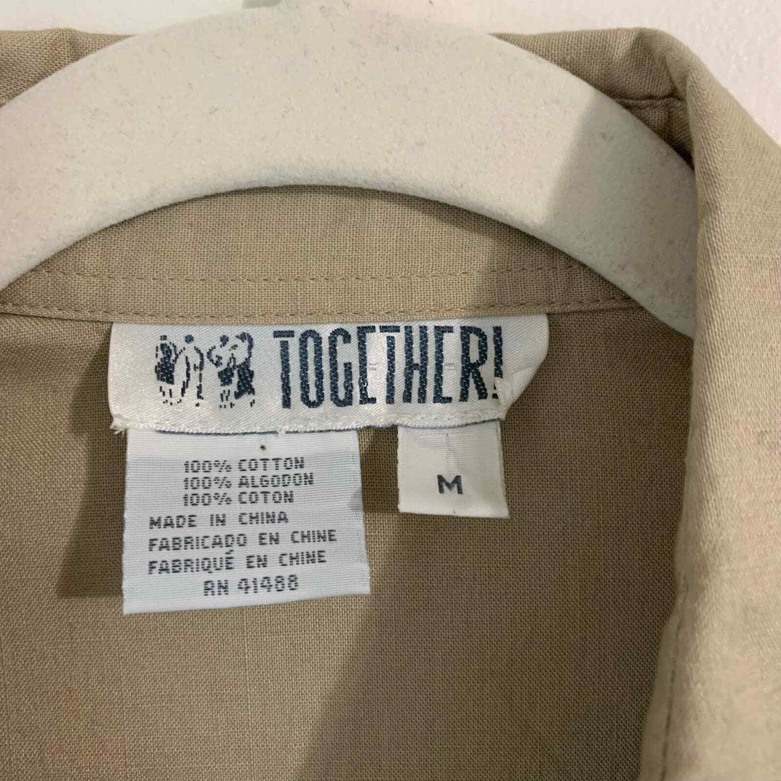 Vintage Together! Brand 80s Khaki Western Style Butto… - Gem