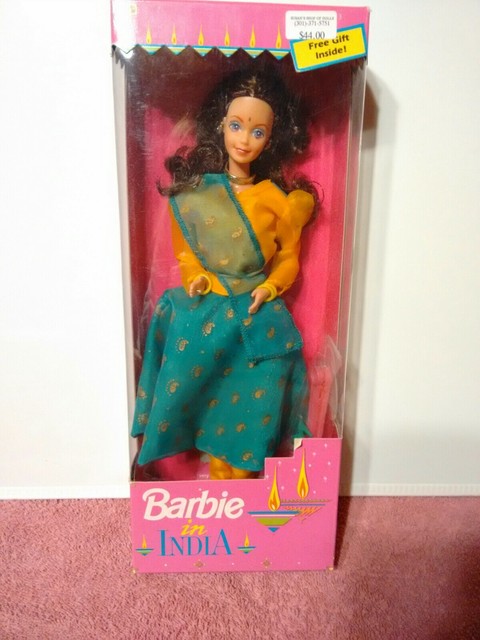 Mattel Leo BARBIE IN INDIA Barbie Doll #9910 NRFB Made In India Free ...