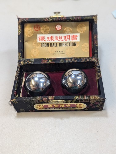 Vintage Iron Ball Direction meditation chiming stress balls With Box | eBay