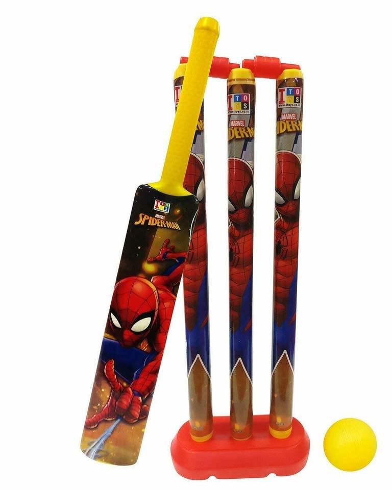 Cricket kit set with bat balls wickets bells play set for 2 to 6 yrs ...