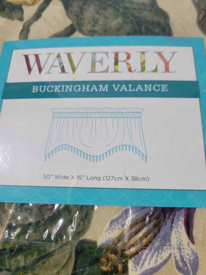 WAVERLY Valance Laurel Springs Parchment, 50"x 15" Valances New In ...