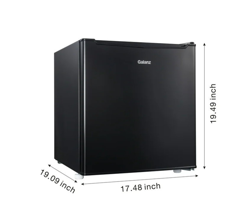 Galanz 1.7 Cu ft Single Door Mini Fridge GL17BK, Black, New | eBay