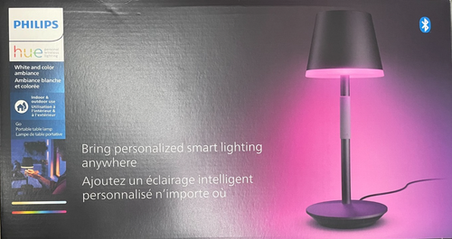 Philips Hue Go Smart Portable Table Lamp, Black - White and Color ...