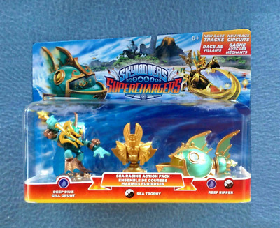 SEA RACING ACTION SET SKYLANDERS SUPERCHARGER GILL GRUNT REEF RIPPER ...