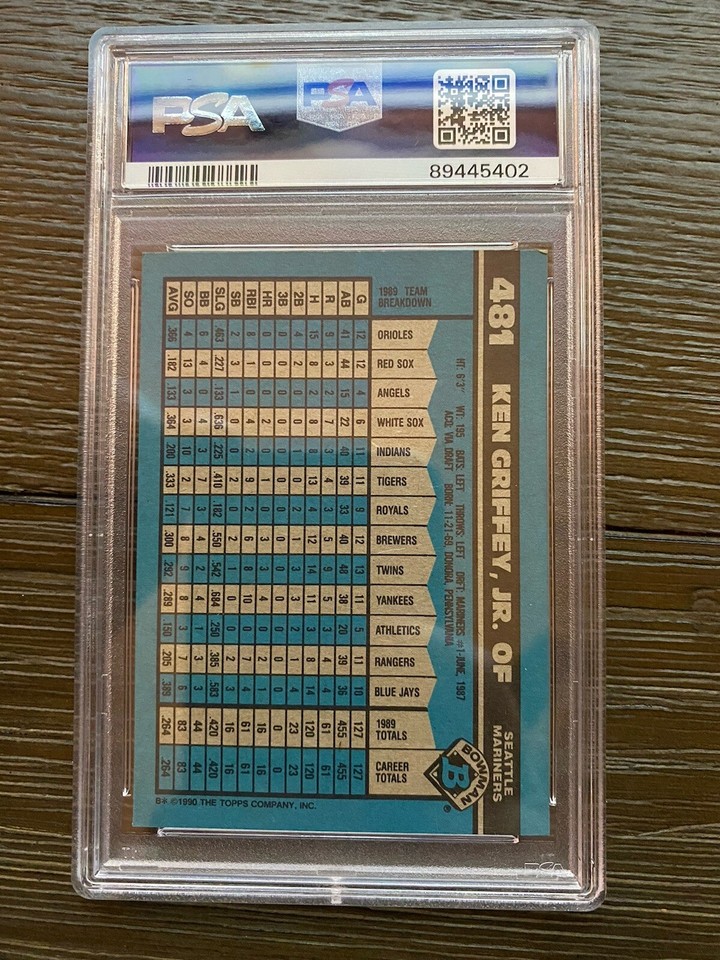1990 Bowman Ken Griffey Jr #481 PSA 8 | eBay