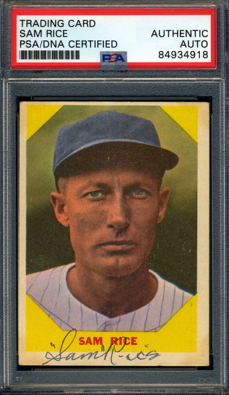 Sam Rice PSA DNA Coa Signed 1960 Fleer Autograph | eBay