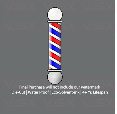 Barber Shop Pole Sticker Car Window Wall 3M Vinyl Shop Decal | eBay