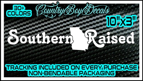 SOUTHERN RAISED Georgia VINYL DECAL Sticker Diesel Truck Car Country GA ...