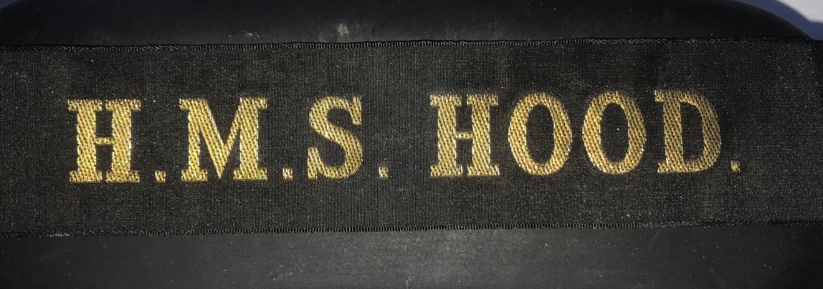 Royal Navy RN Cap tally HMS Hood. | eBay UK