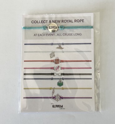 Effy Royal Rope Bracelet Charm Royal Caribbean Round Teal Ladies Travel ...