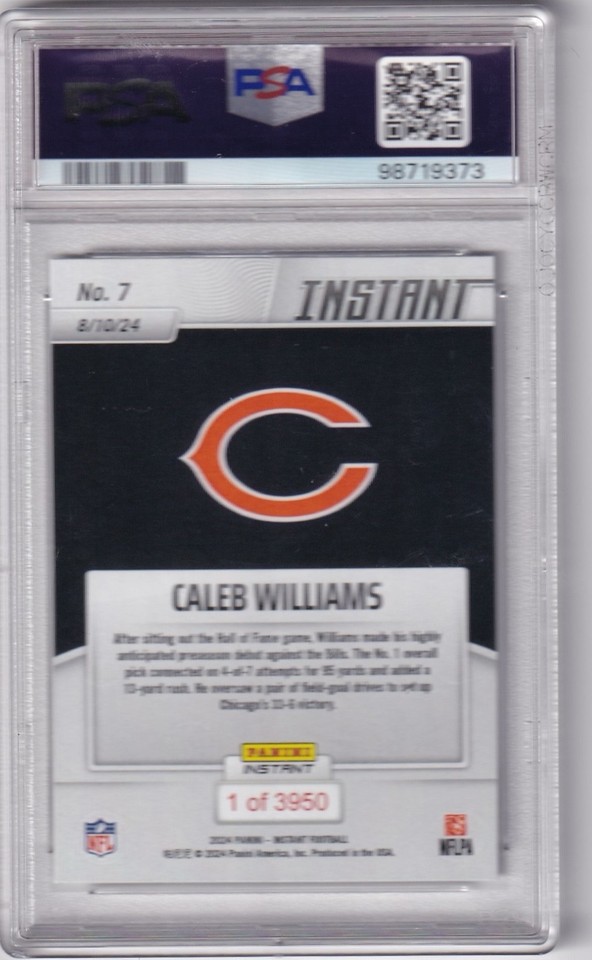 2024 Instant NFL Caleb Williams (ROOKIE) PSA 10 | eBay