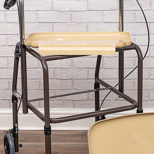 Adjustable Mobility Trolley Hand Brakes Walker Indoor Kitchen 4 Wheels ...