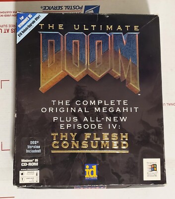 The Ultimate DOOM Big Box Windows 95 PC Thy Flesh Consumed - VG+ ...